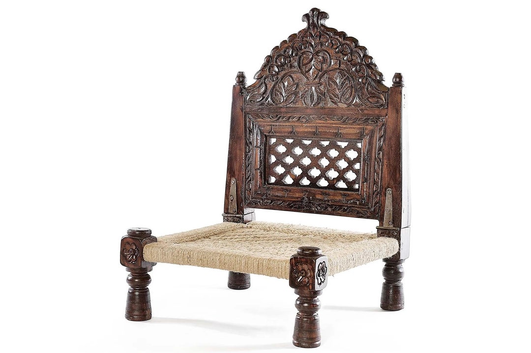 Buy Wooden Pida Chair Folding With Cotton Rope Chair Online in India - Etsy