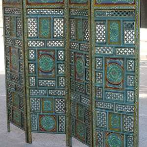 Room Divider Wooden Handmade Painting Partition Home Room Screen ...