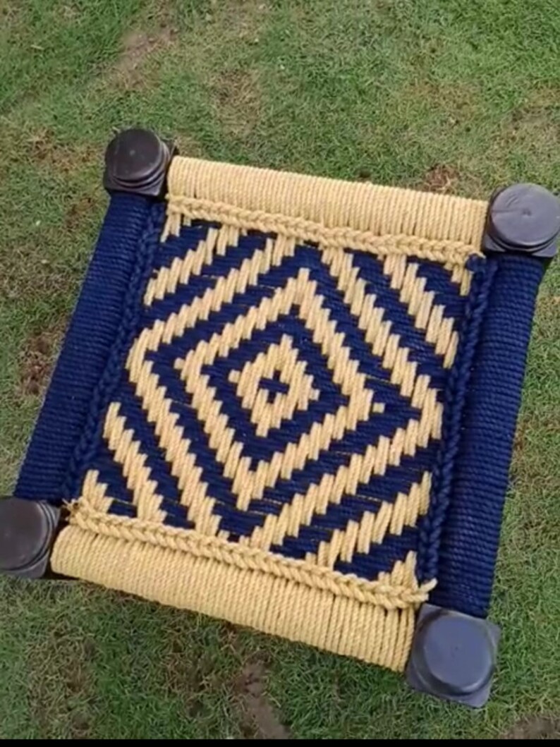 Wooden Rope Charpai Pida Stool - Etsy