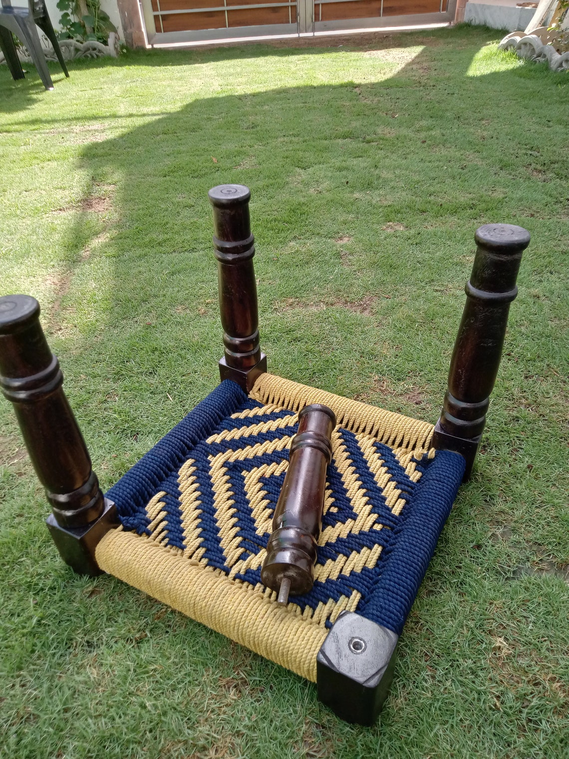 Wooden Rope Charpai Pida Stool - Etsy