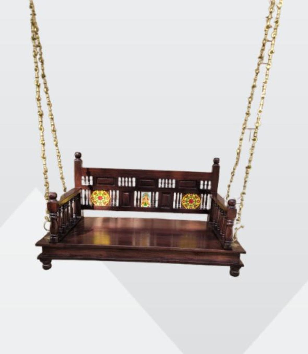 Handmade Indian Rosewood Swing/ Solid Wooden Oonjal/ Porch Swing Indian ...