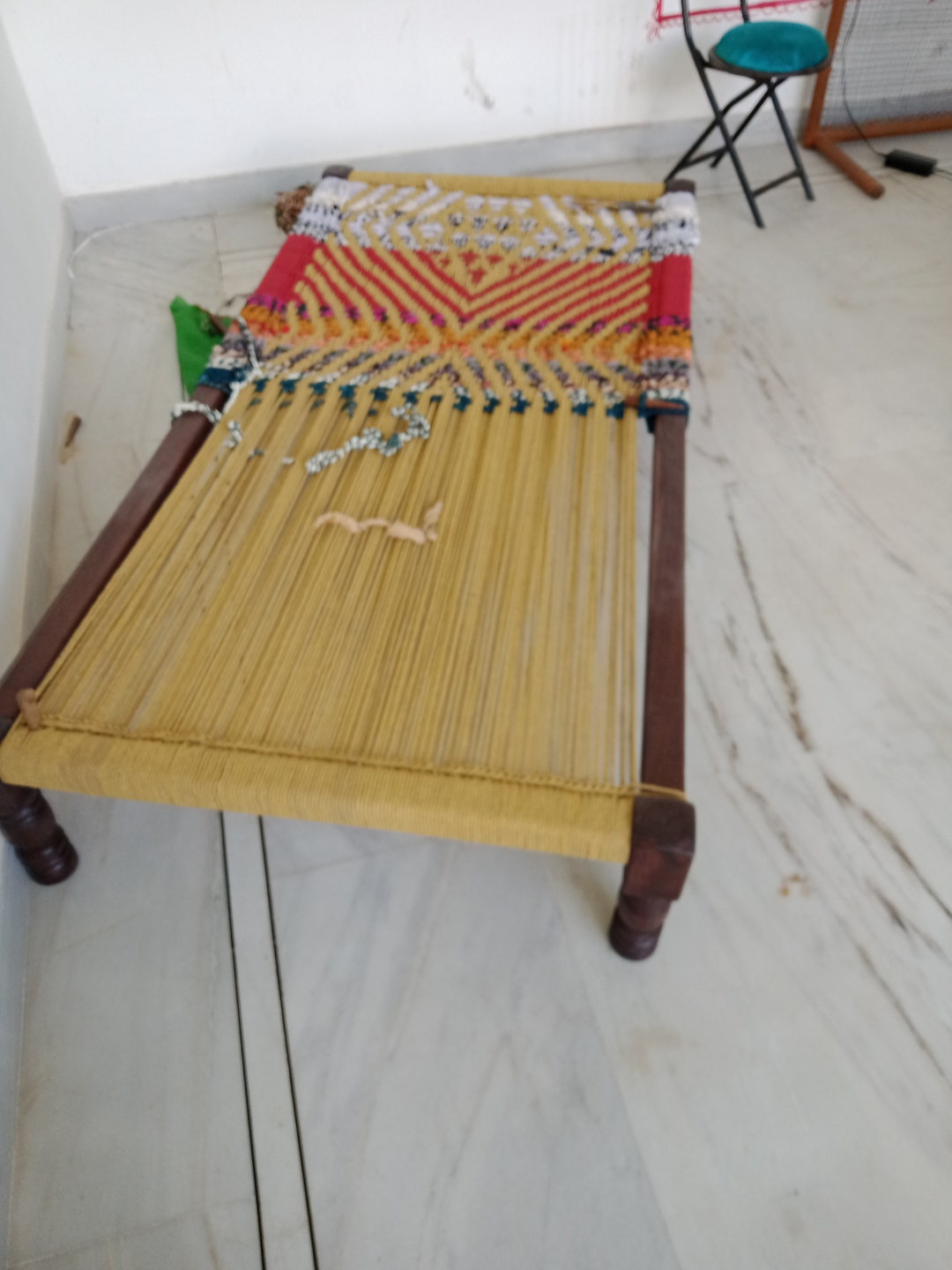 Wooden Hand Made Charpai Rope Multi Color - Etsy