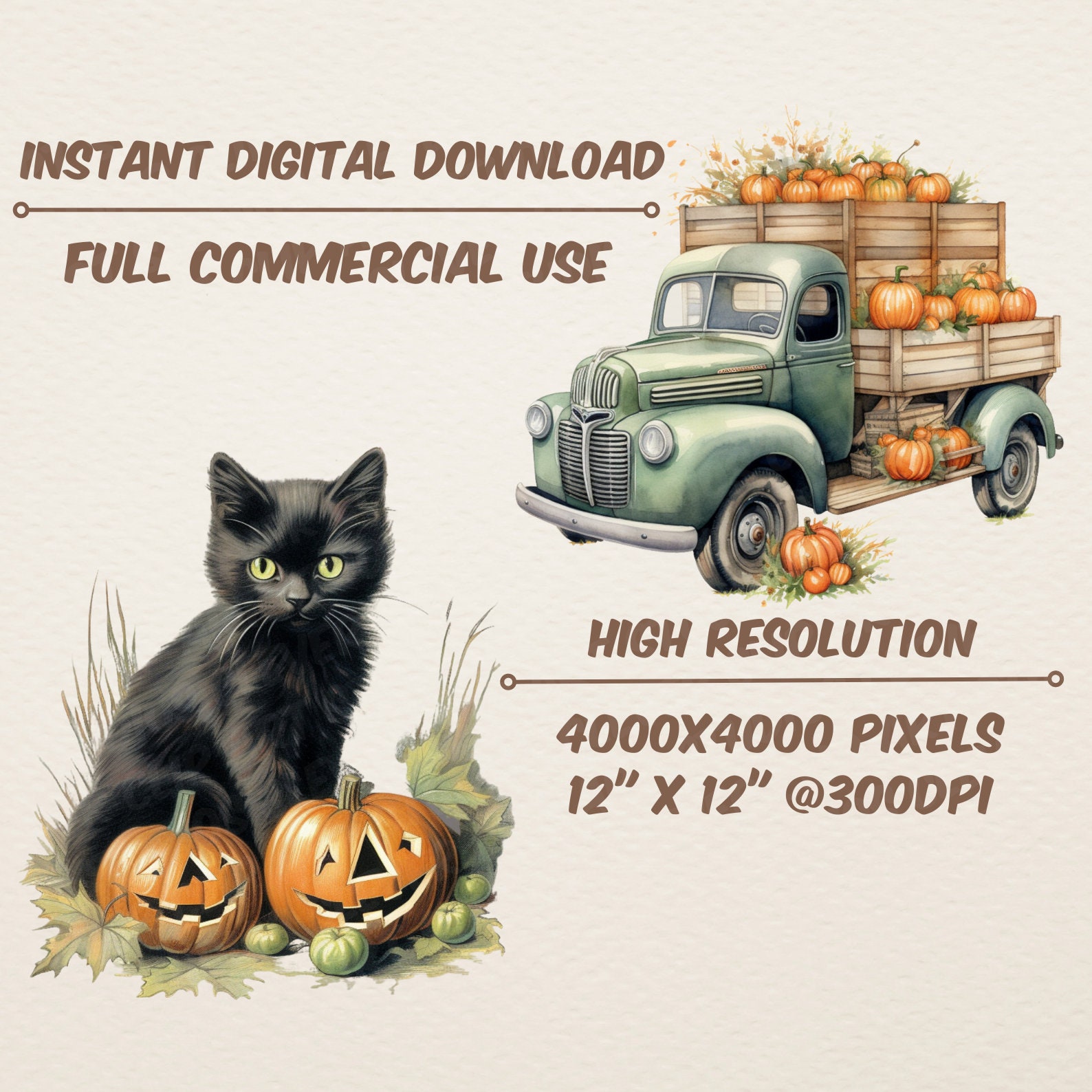 Vintage Halloween Barnyard Animals American Farmhouse Fall Aesthetic ...