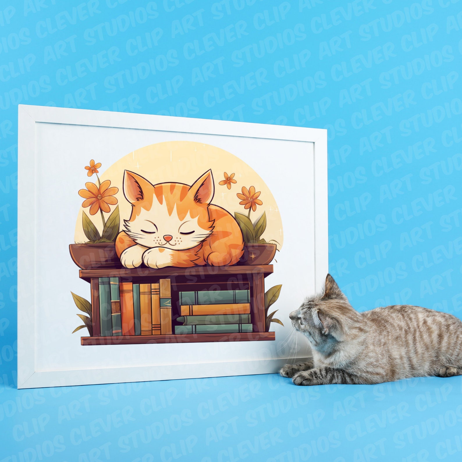 Cute Cozy Cats Clipart Bundle Autumnal Clipart Kawaii Cute Kitten ...