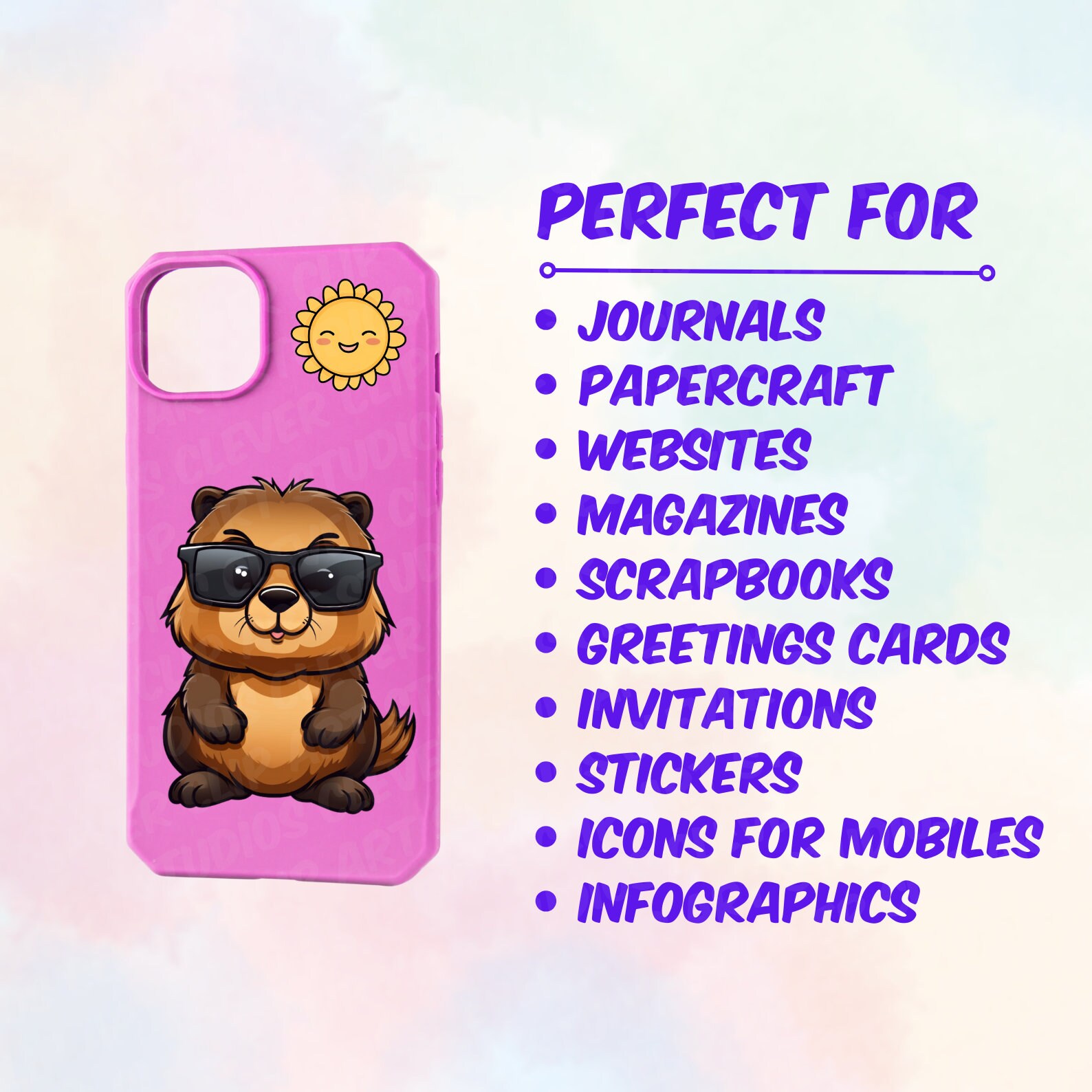 Cute Groundhog Day Clipart Bundle Happy Groundhog Day PNG Bundle ...