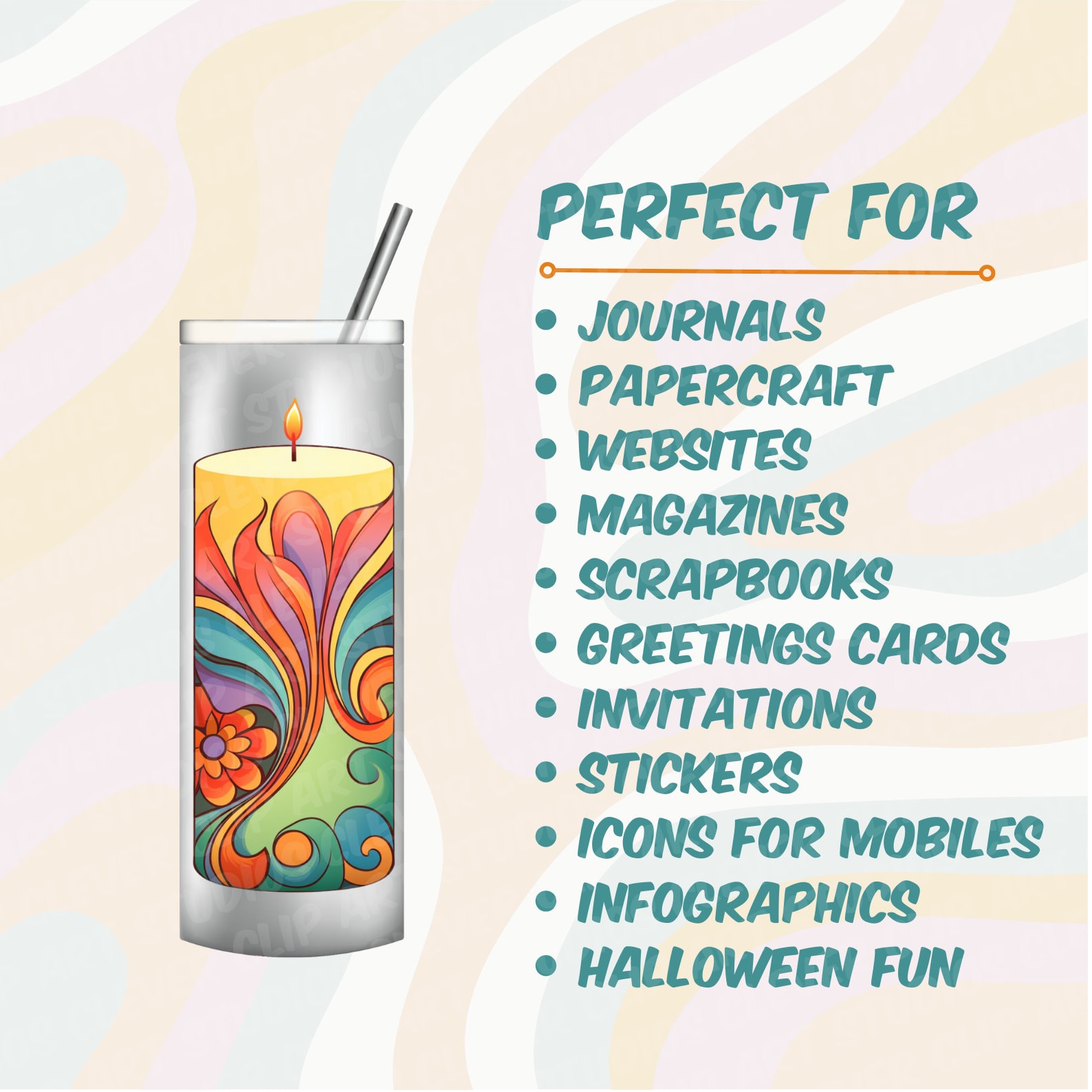 Retro Groovy Thanksgiving Clipart Bundle Cute Fall PNG Bundle Autumnal ...