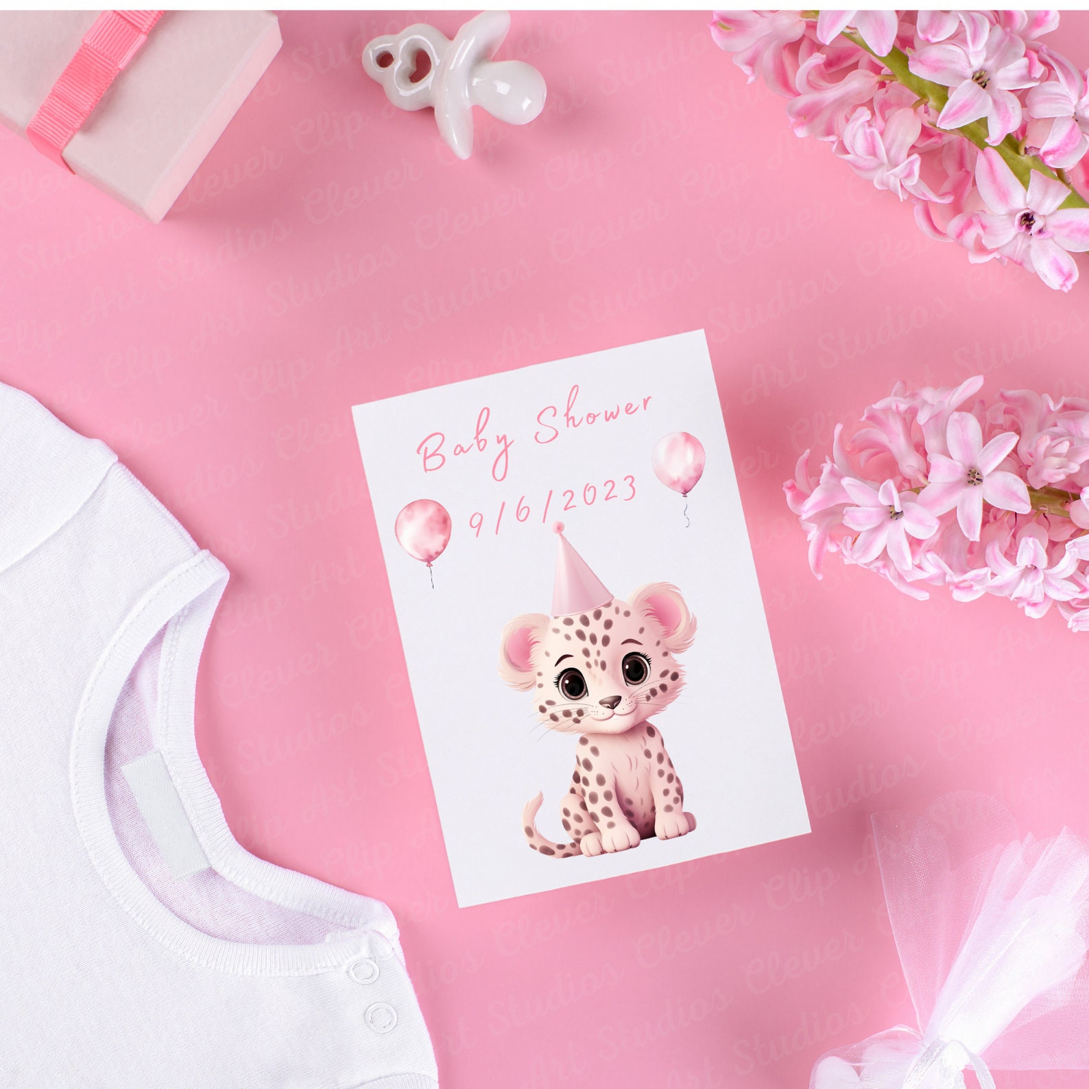 Pink Baby Animal Safari Cute Animals Nursery Decoration Clipart Girl ...