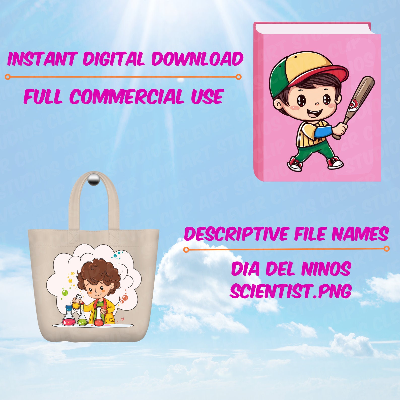 Dia Del Niño Clipart Bundle Happy Children's Day PNG Bundle Cute Kids ...