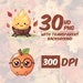 Kawaii Fall Cute Autumn Clipart Bundle Fall Vibes Transparent PNG ...