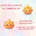 Kawaii Leaves Cute Fall Autumn Leaf Clipart Watercolor Botanical Art ...