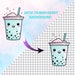 Kawaii Cute Boba Tea Clipart Collection Kawaii Boba Tea PNG Bundle Cute ...