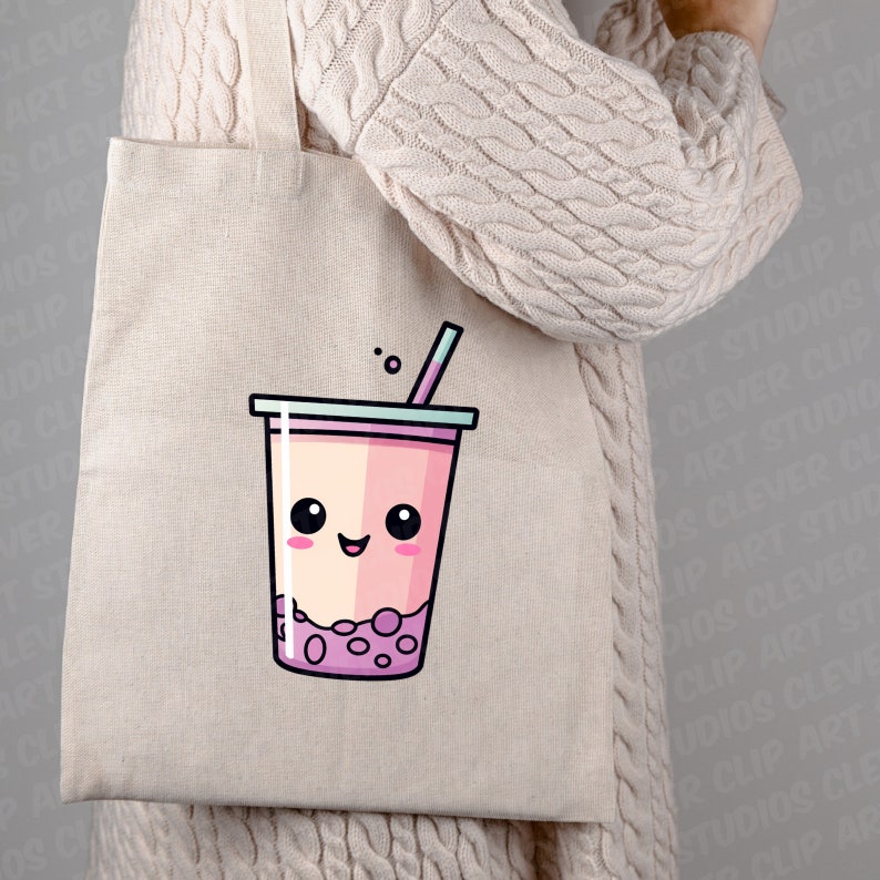 Kawaii Cute Boba Tea Clipart Collection Kawaii Boba Tea PNG Bundle Cute ...