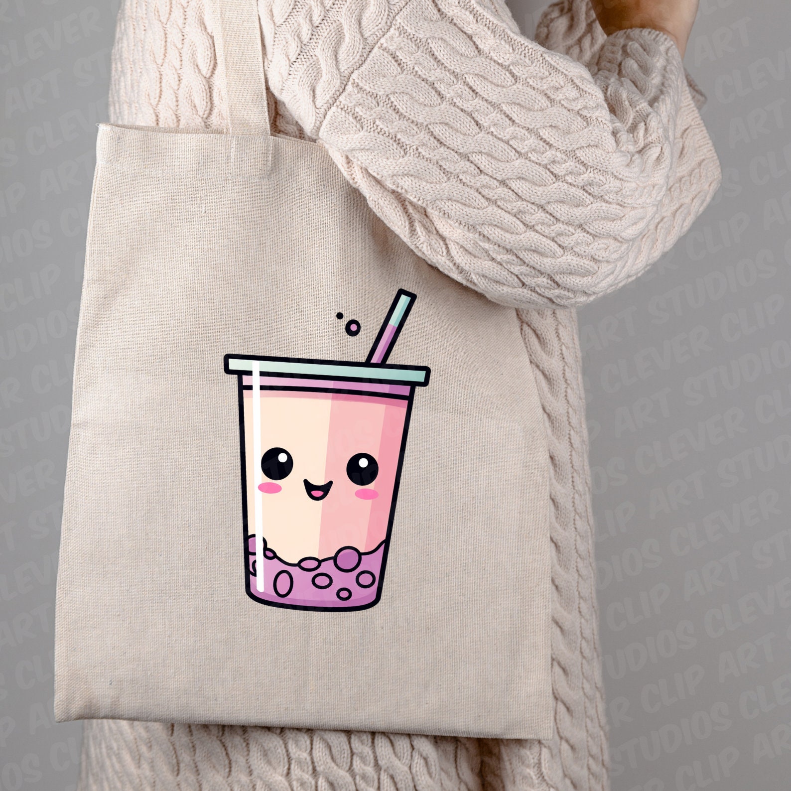 Kawaii Cute Boba Tea Clipart Collection Kawaii Boba Tea PNG Bundle Cute ...