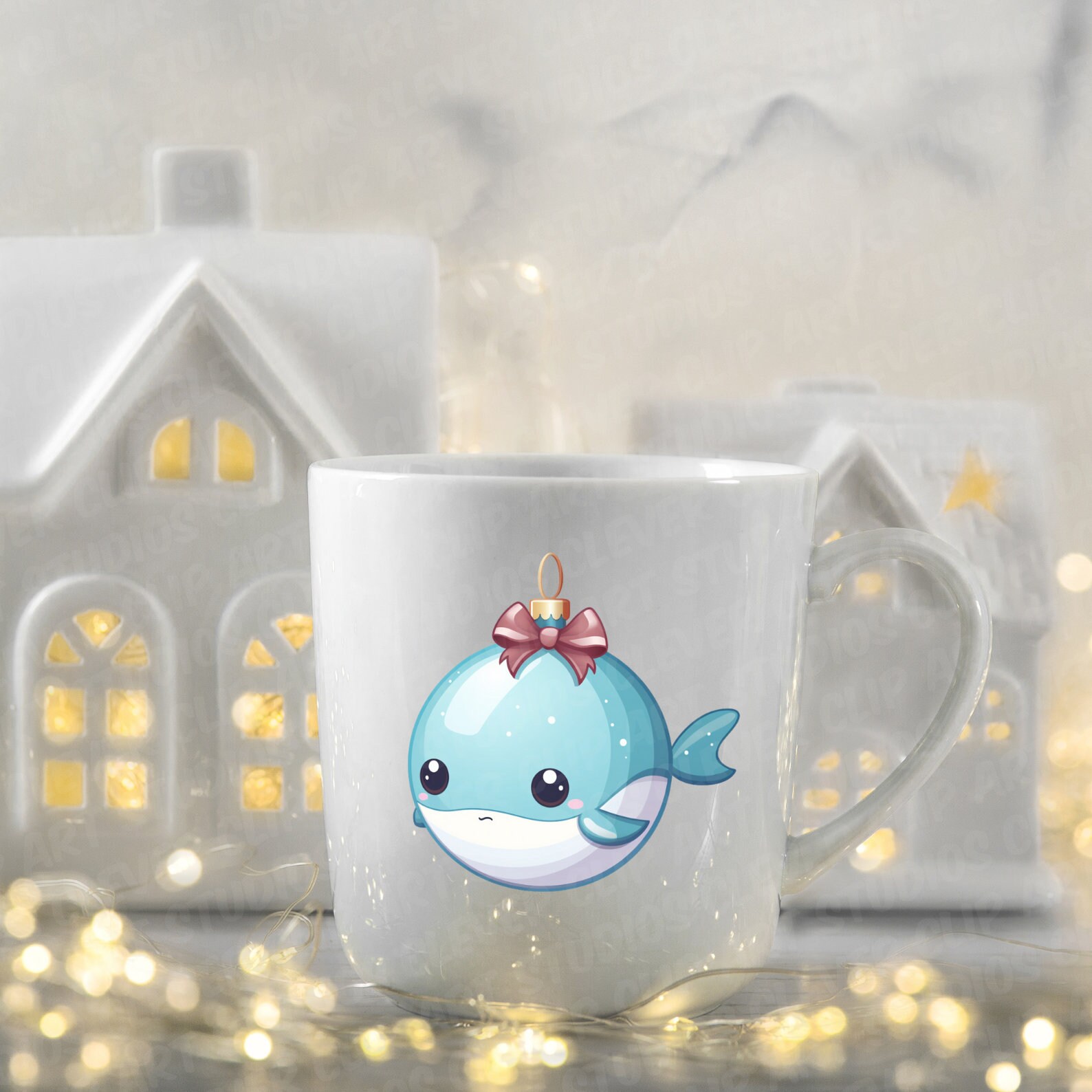 Cute Christmas Baubles Clipart Bundle Kawaii Downloadable Xmas ...