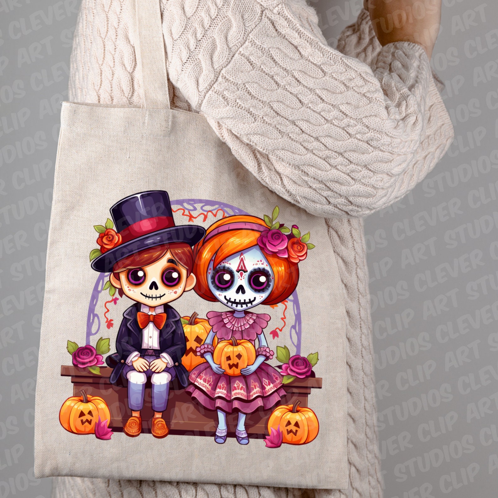 Cute Day of the Dead Clipart Kawaii Dia De Los Muertos Transparent PNG ...