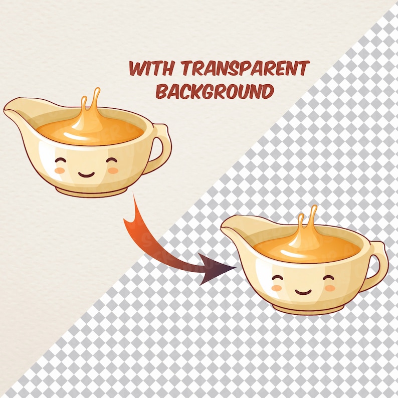 Kawaii Thanksgiving Cute Clipart Bundle Cute Fall Pumpkin Spice PNG ...