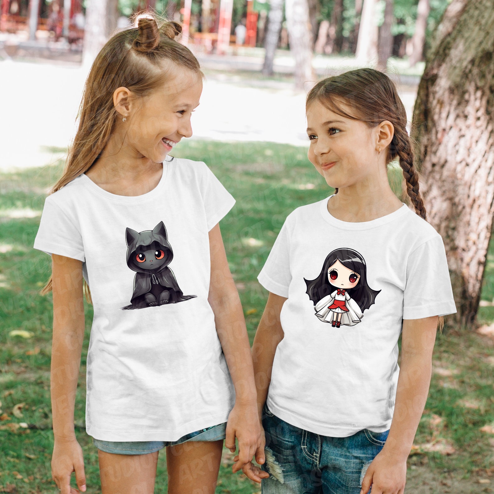 Spooky Kawaii Cute Halloween Clipart Scary Designs Creepy Cute Graphics ...