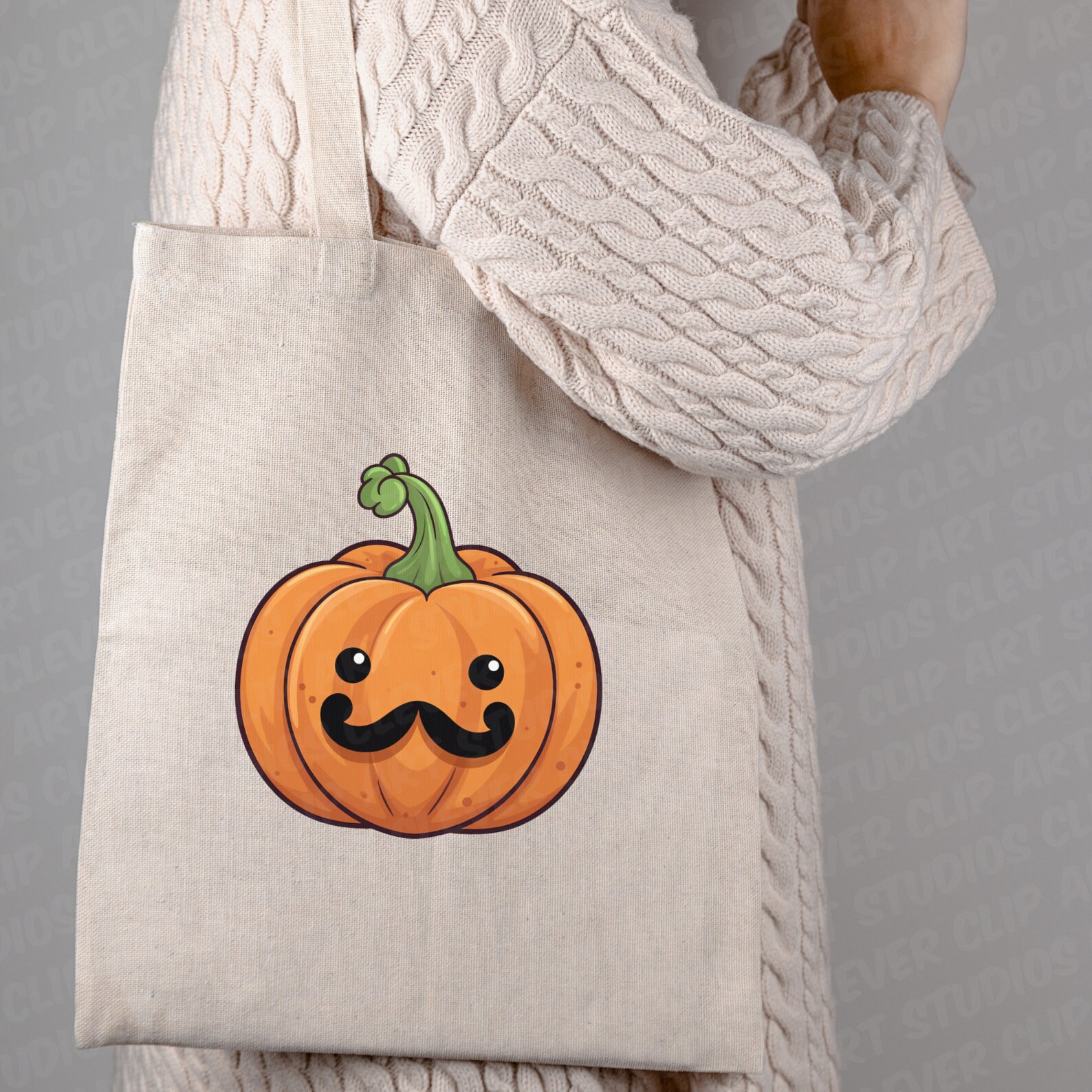 Kawaii Pumpkins Cute Halloween PNG Bundle Clipart Pumpkin Faces ...