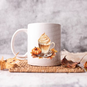 Pumpkin Spice Clipart PNG Bundle Cozy Clipart Cute Autumn Pumpkin ...