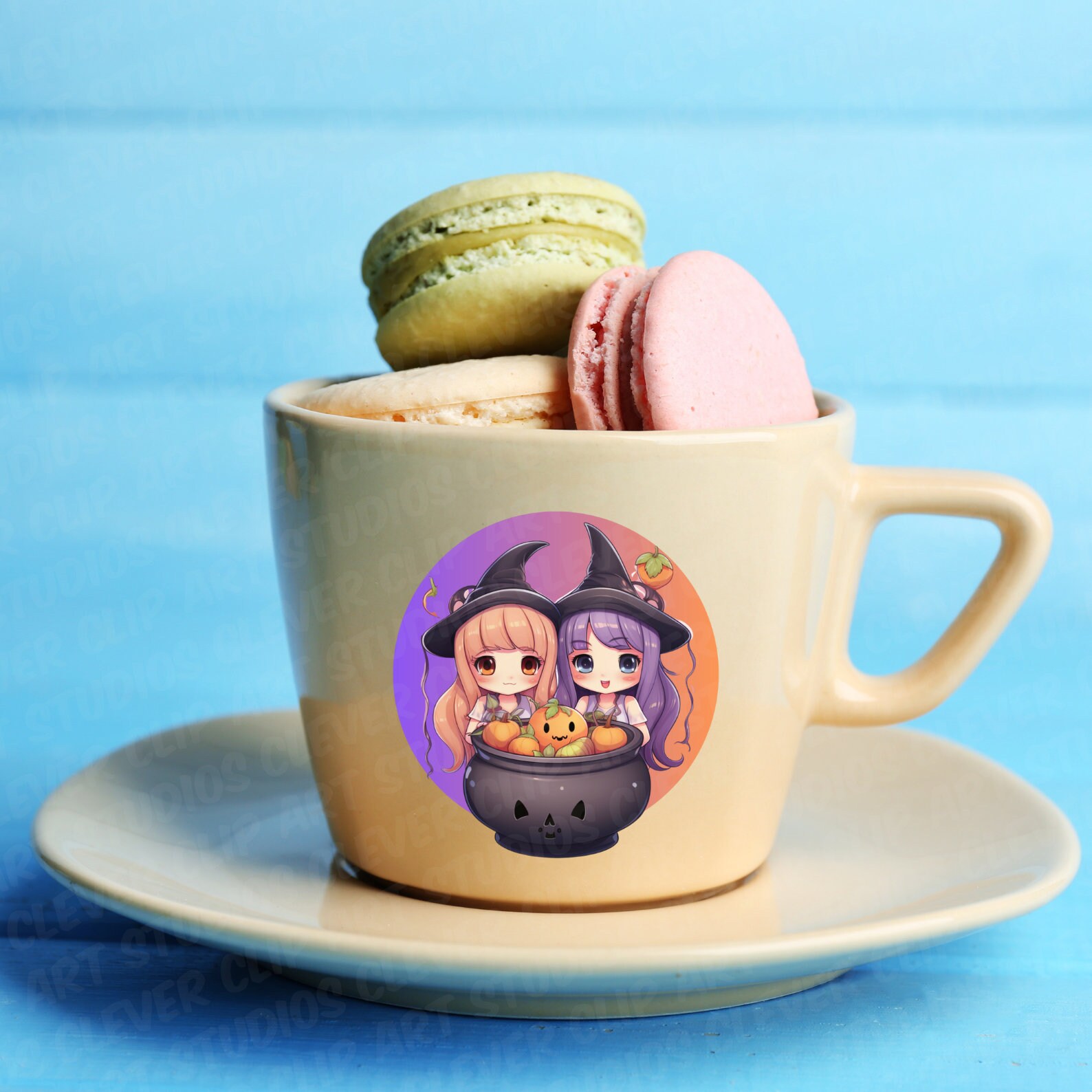 Witchy Kawaii Halloween Cute Clipart Bundle Halloween Printable ...