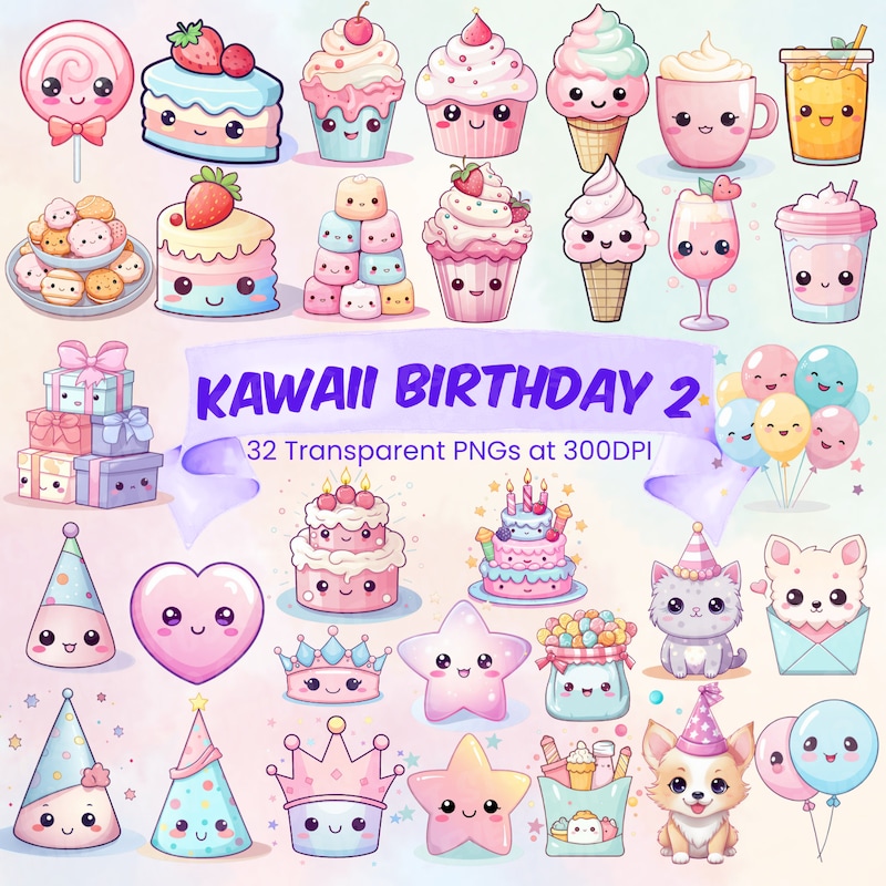 Birthday Clipart - Etsy