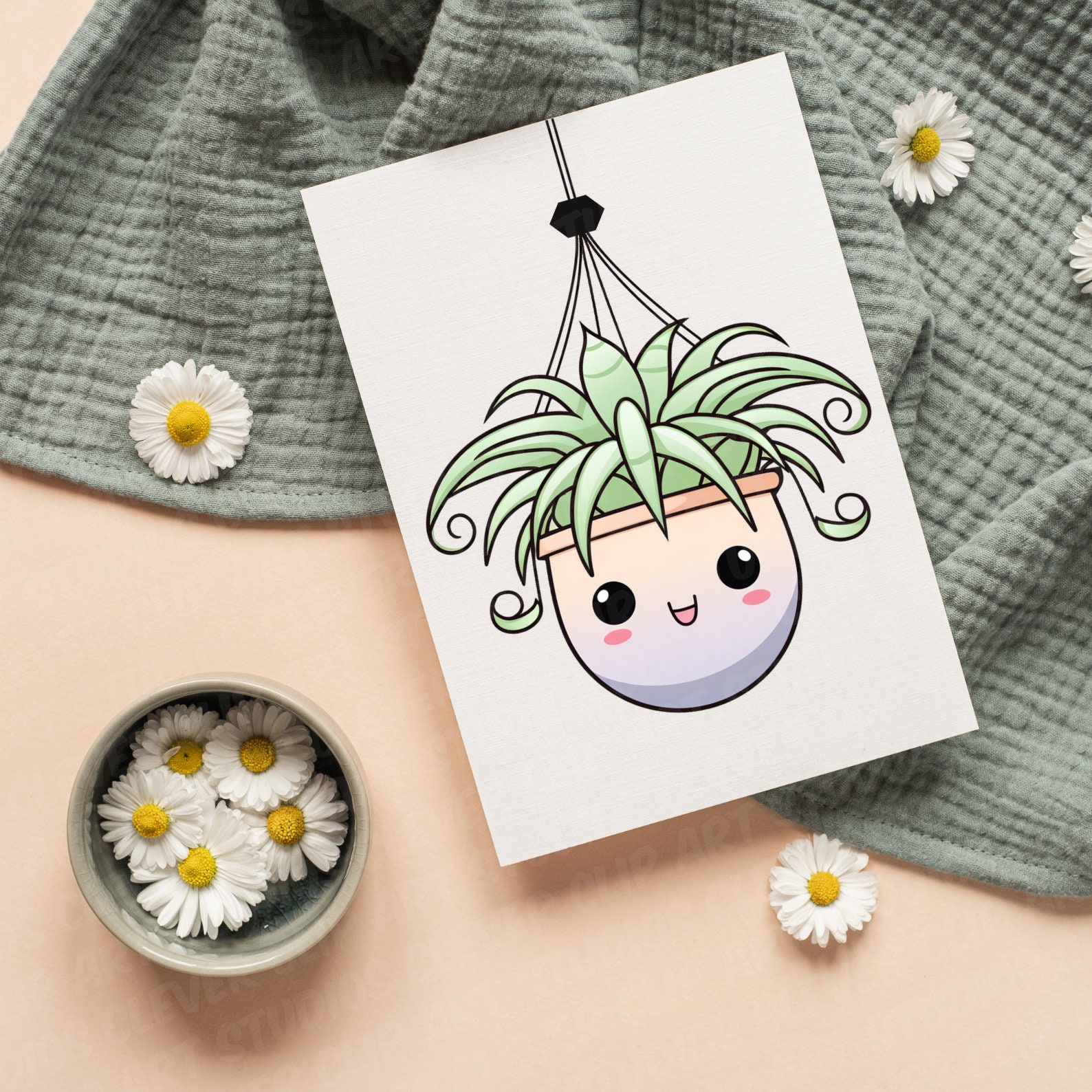 Cute Houseplant Clipart Collection Kawaii Potted Plants PNG Bundle ...