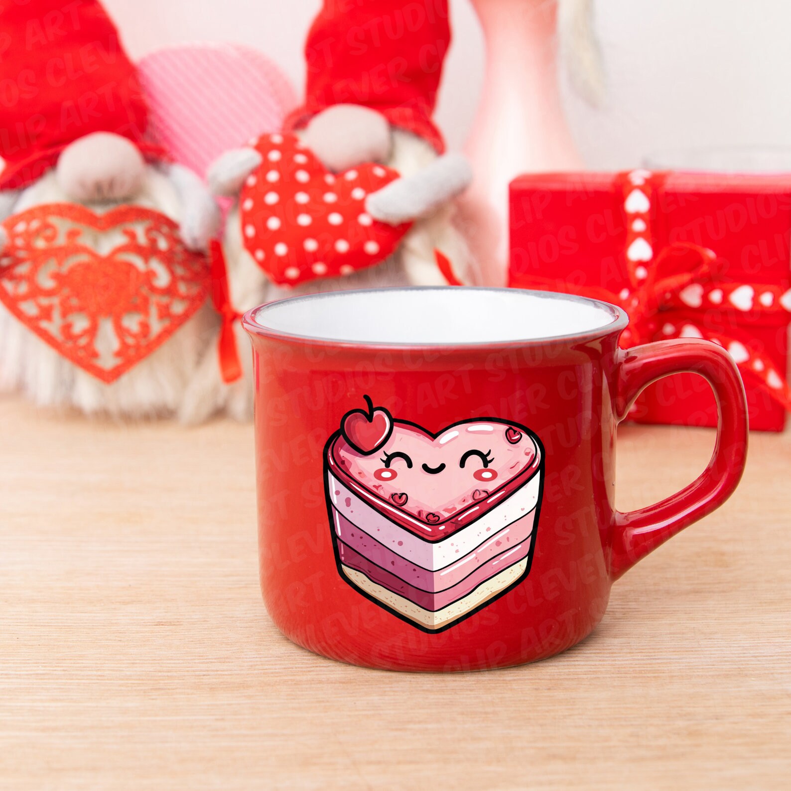 Cute Valentine Heart Clipart Kawaii Valentines Day Heart PNG Sweet ...