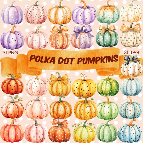 Polka Dot Pumpkins - Etsy
