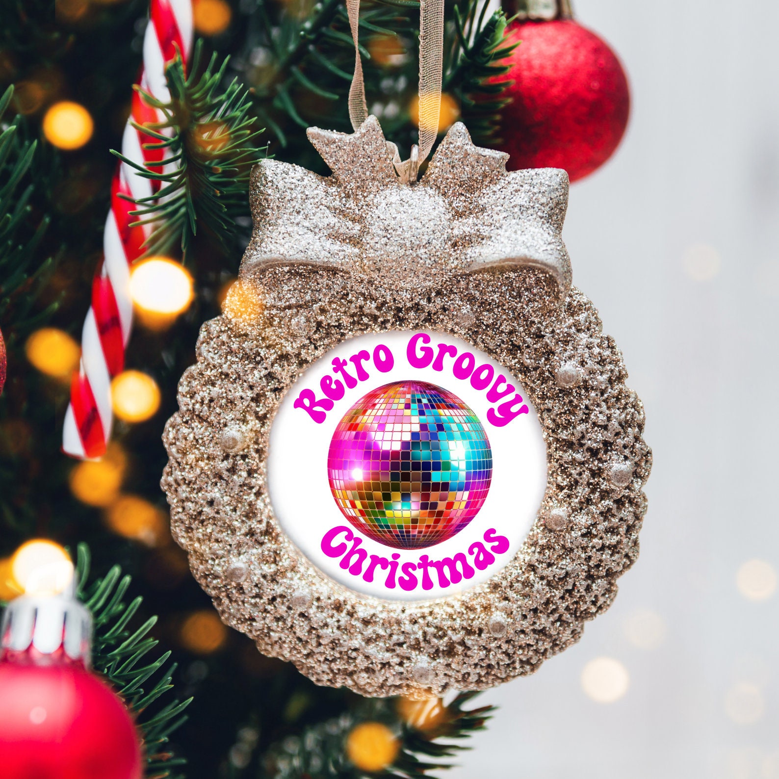 Retro Groovy Christmas Clipart Bundle Groovy Retro Christmas PNG Bundle ...