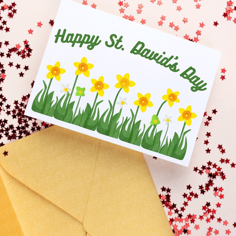 Cute Saint Davids Day Clipart Bundle Kawaii Daffodil Clipart March ...