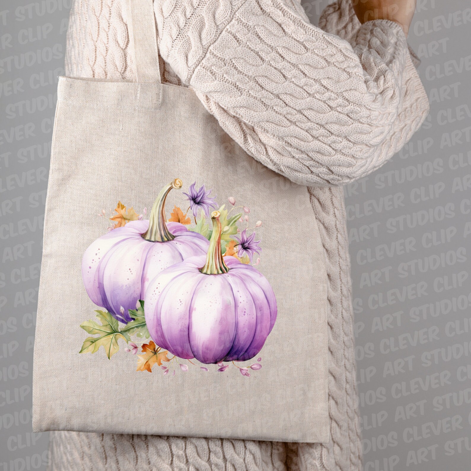 Pastel Pumpkin Clipart Cute Halloween PNG Bundle Watercolor - Etsy