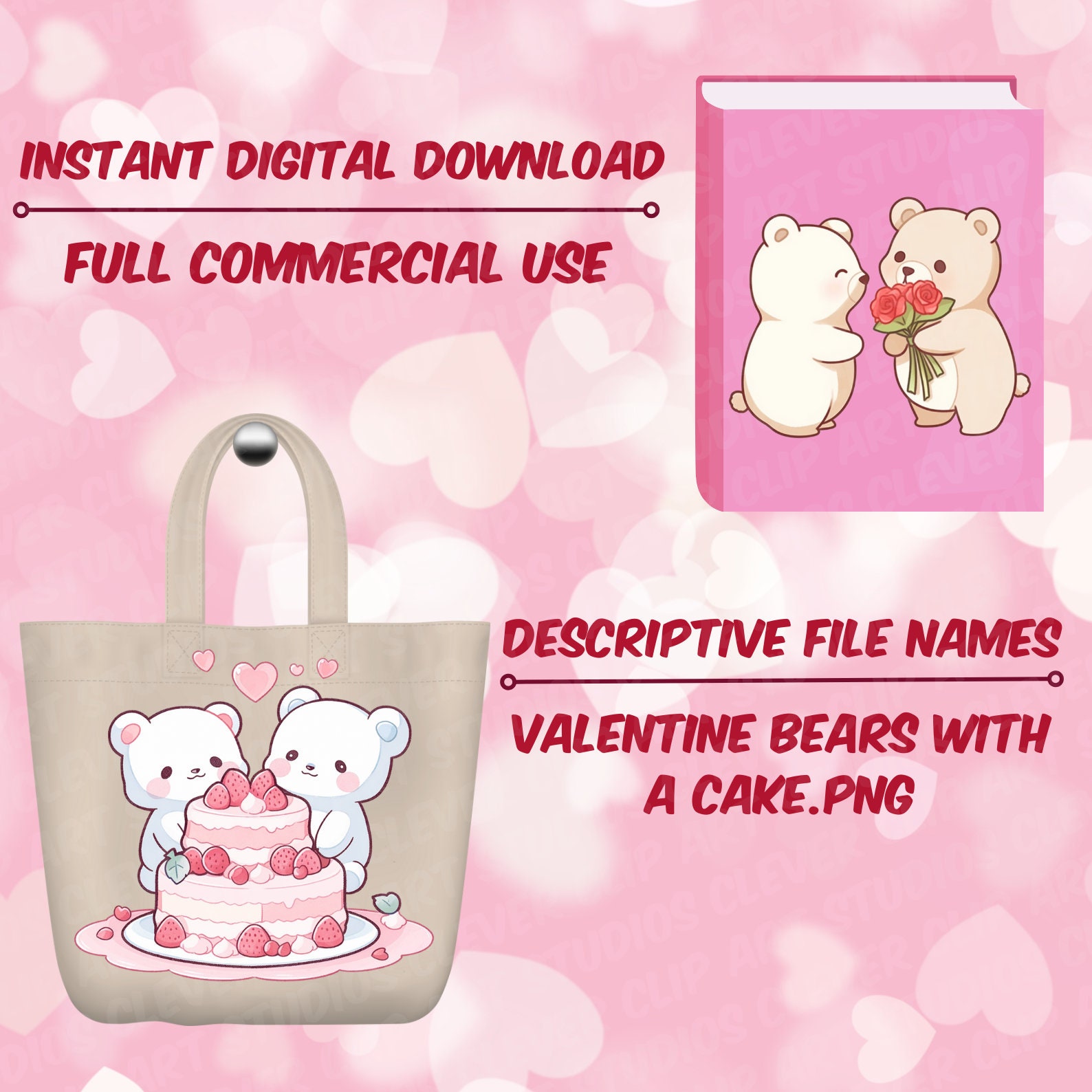 Valentine Teddy Bear Couple Clipart Cute Teddy Bear Love Valentine PNG ...