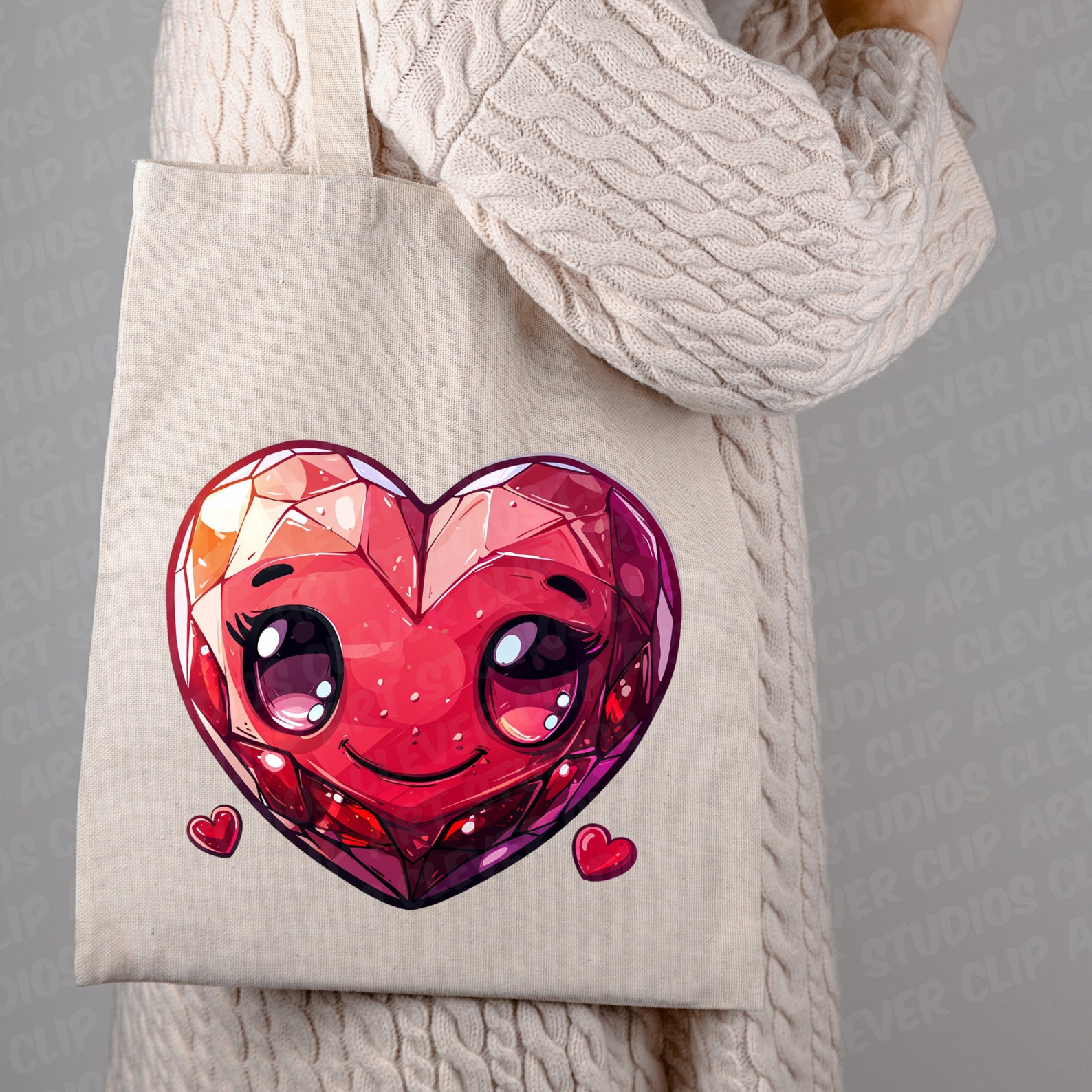 Cute Valentine Heart Clipart Kawaii Valentines Day Heart PNG Sweet ...