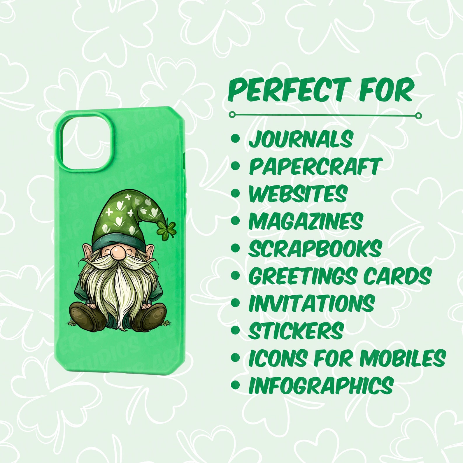 Cute St Patricks Day Clipart Bundle Kawaii Downloadable Happy St ...