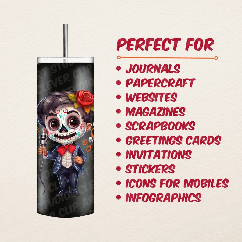 Cute Day of the Dead Clipart Kawaii Dia De Los Muertos Transparent PNG ...