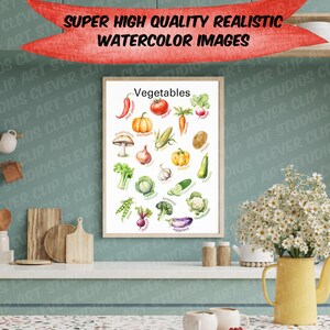 Vegetable Educational Print Poster Home Schooling Montessori Education ...