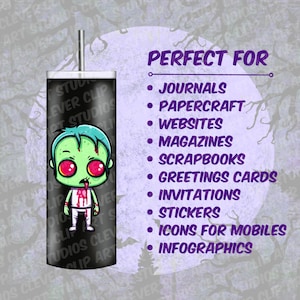 Spooky Kawaii Cute Halloween Clipart Scary Designs Creepy Cute Graphics ...