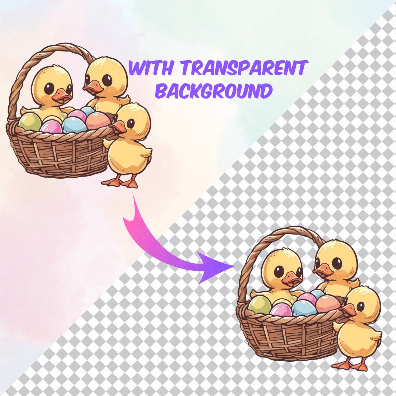 Cute Easter Clipart Bundle Kawaii Cute Easter PNG Bundle Kawaii Easter ...