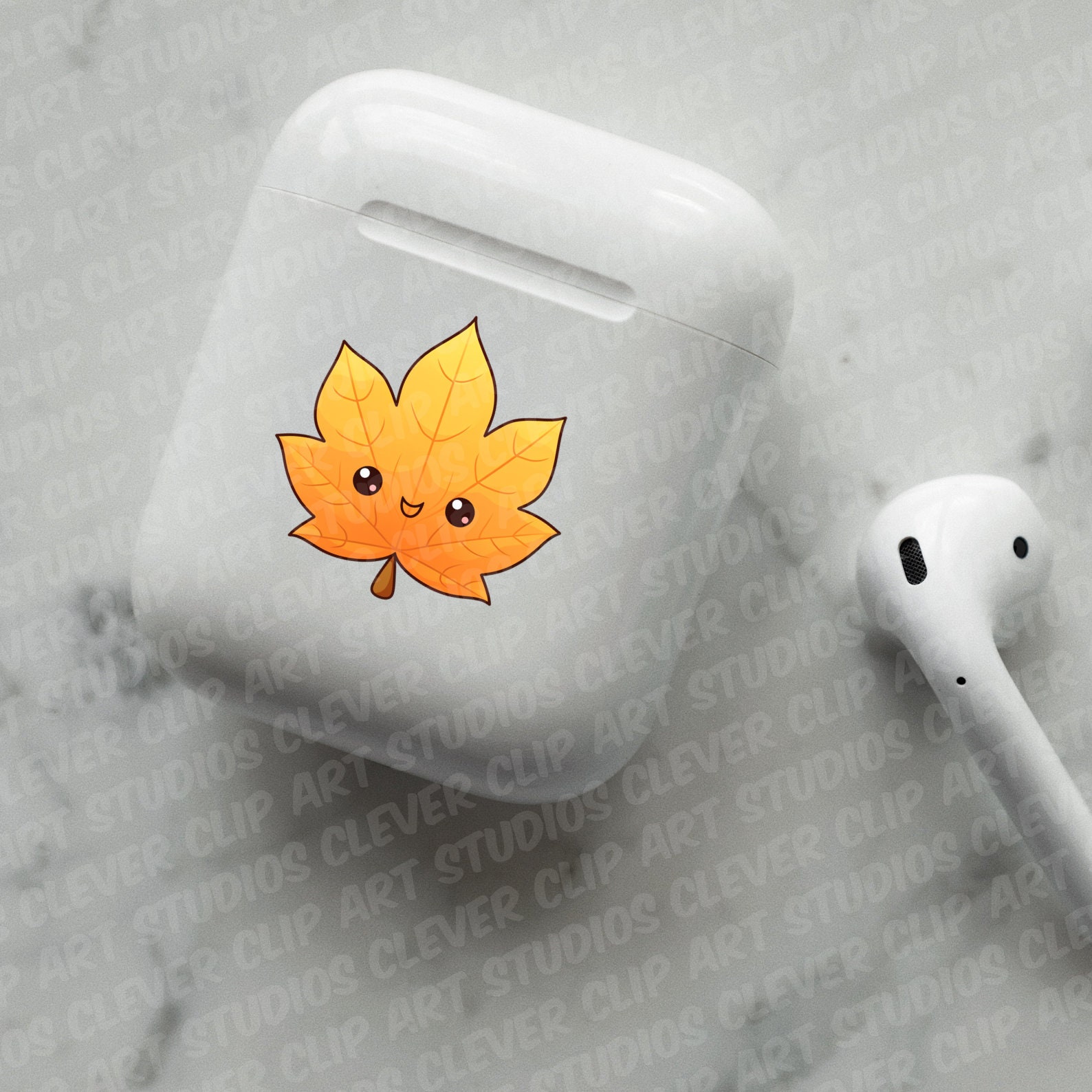 Cute Maple Leaves Clipart Bundle Kawaii Autumn Maple Leaf Cute Fall PNG ...