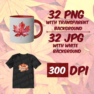 Maple Watercolor Clipart Bundle Autumn Maple Leaves Fall PNG Maple Tree ...