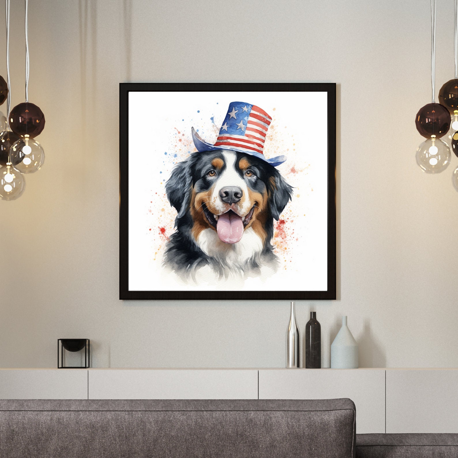 Patriotic Pups, Patriotic Dogs, Watercolor Dogs, 4th of July PNG Bundle ...