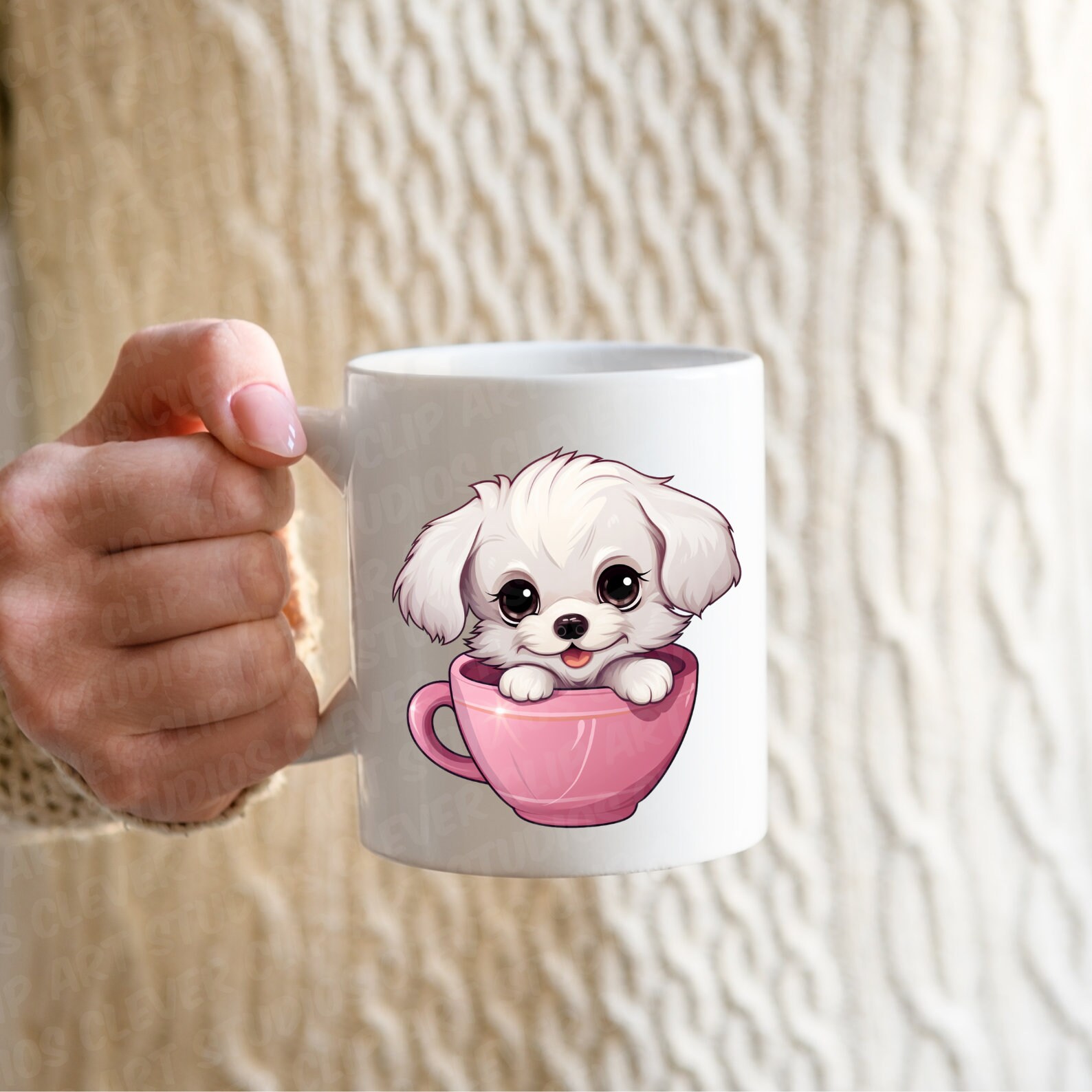 Cute Puppy Clipart Adorable Dogs in Cups Clipart Cute Dogs PNG Puppy ...