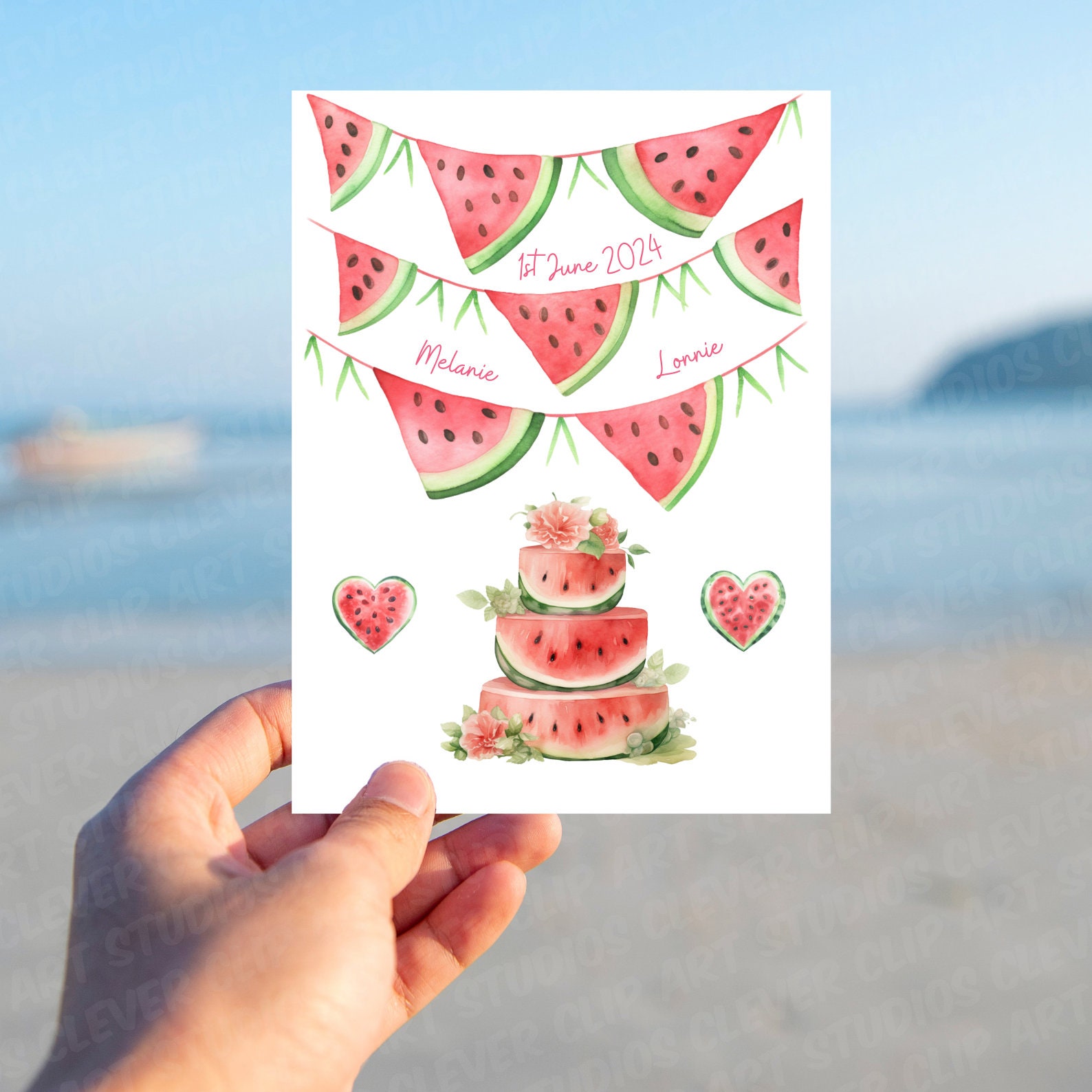 Cute Watermelon Kawaii Clipart Watercolor Water Melon PNG Kawaii Fruit ...