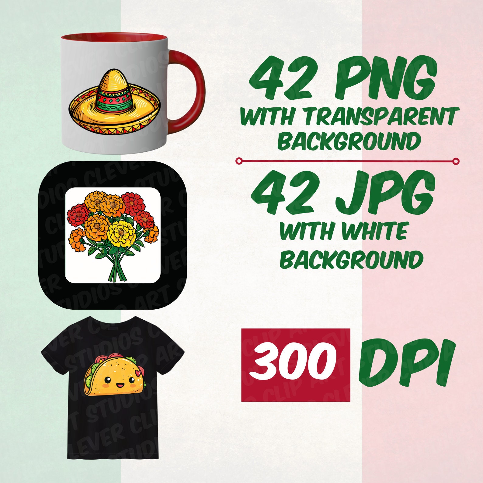 Cinco De Mayo PNG Bundle Traditional Mexican Style Fiesta Mexicana PNG ...