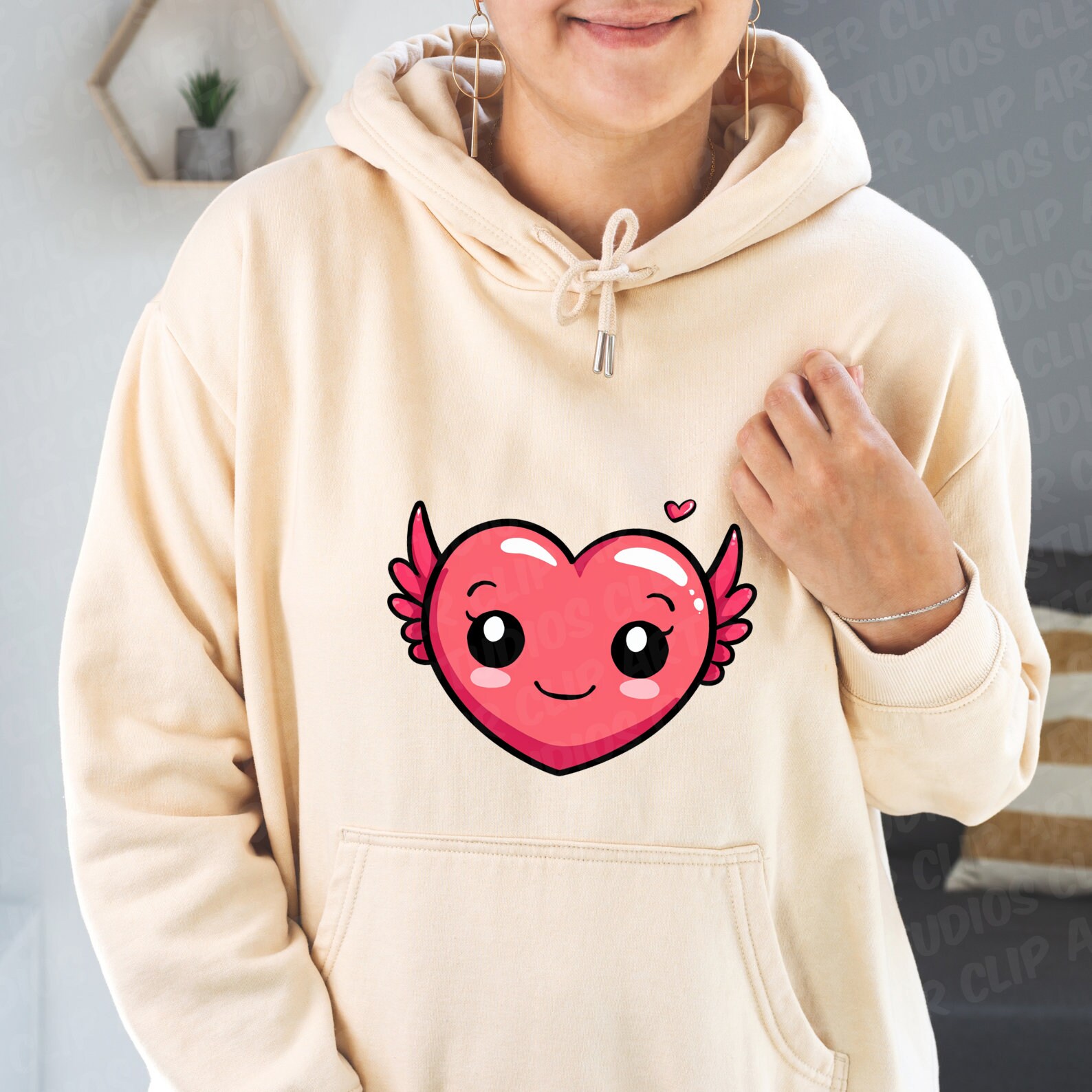 Cute Valentine Heart Clipart Kawaii Valentines Day Heart PNG Sweet ...