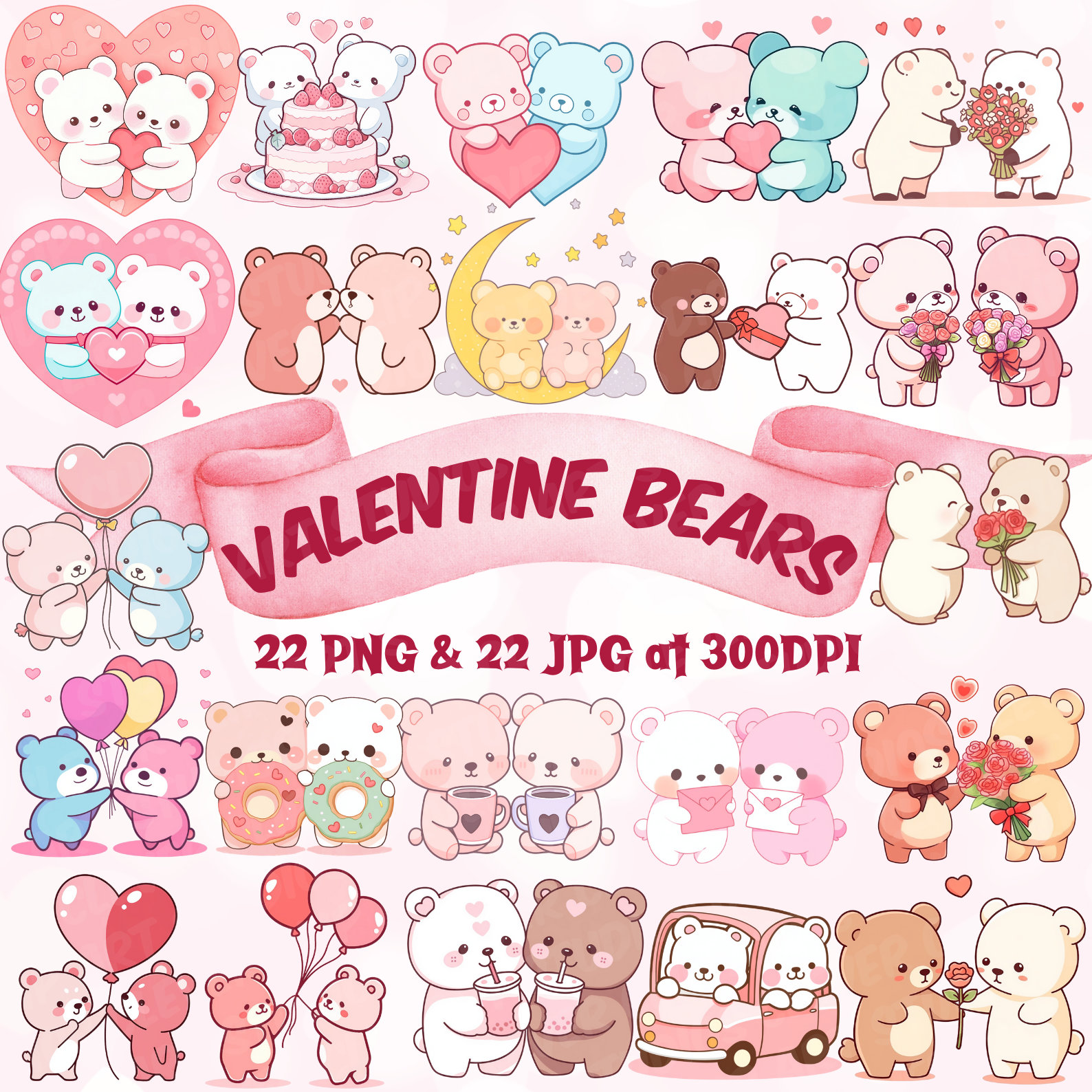 Valentine Teddy Bear Couple Clipart Cute Teddy Bear Love Valentine PNG ...