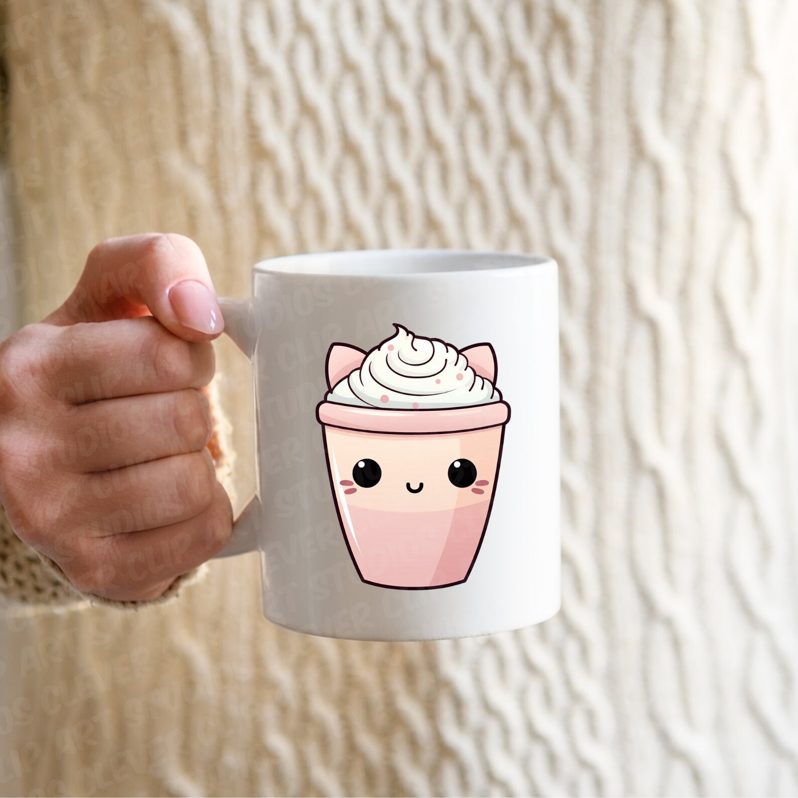 Kawaii Cute Coffee Clipart Collection Kawaii Coffee Cup PNG Bundle ...