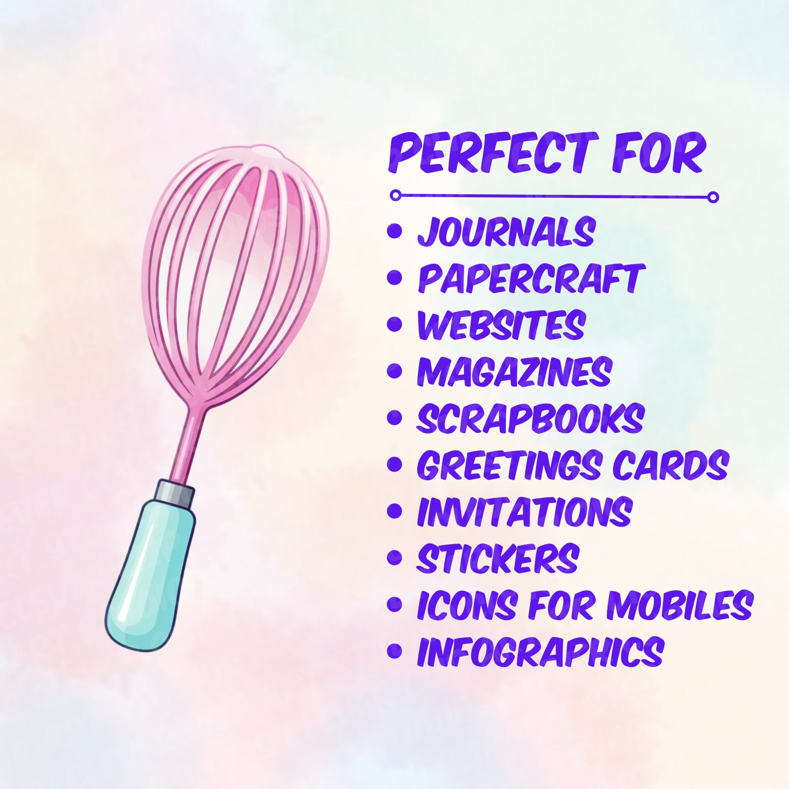 Cute Baking Clipart Bakers Gonna Bake PNG Bundle Pastel Kitchenware ...