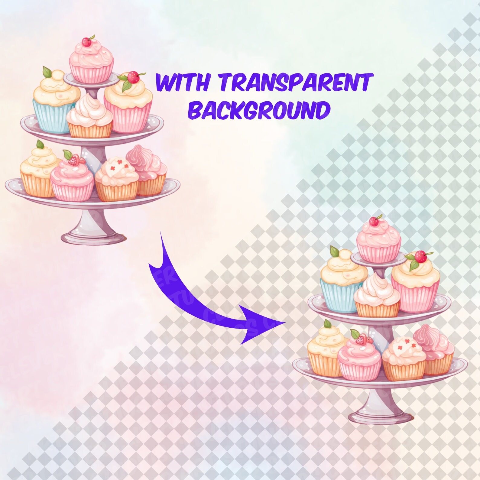 Cute Baking Clipart Bakers Gonna Bake PNG Bundle Pastel Kitchenware ...