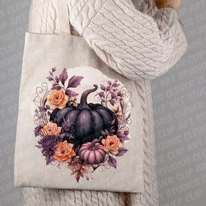 Gothic Halloween Flowers Clipart Bundle Gothic Graphics Dark Moody ...